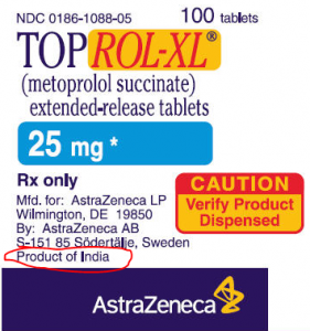 American Toprol XL…a Swedish Product of India?! | PharmacyChecker Blog